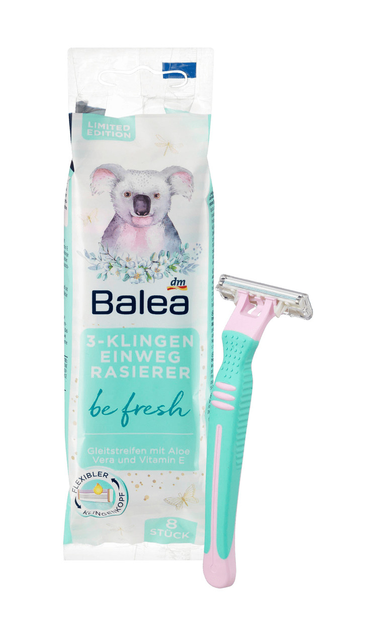 Станки для бритья женские Balea Be fresh (3 лезвия) 8 шт, цена 130 грн ...