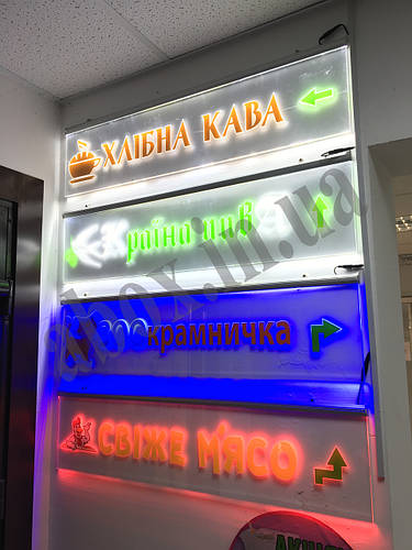 Купить Светящаяся табличка под заказ 1000х250, цена 4270 ₴ — Prom.ua ...