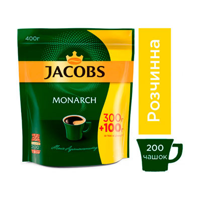 Кофе Jacobs Monarch | Якобс Монарх 400 г, цена 222 грн — Prom.ua (ID ...