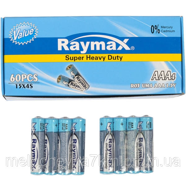 Купить RAYMAX R3-SUPER HEAVY DUTY-60PCS/AAA4/R03/UM3/1.5V, цена 3 грн ...