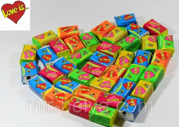 Жевательная жвачка резинка Love is лове ис ассорти 5 вкусов в ...