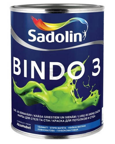 Купить Фарба для стін і стель Sadolin Bindo-3 (1 л), цена 425 грн — Prom.ua (ID#1344625499)