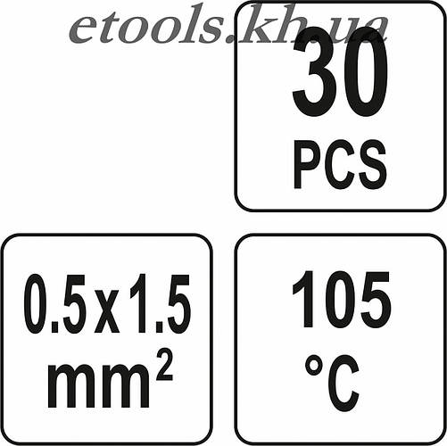Термоусадочный кембрик с оловом для проводов 0.5-1.5 мм Yato YT-81441 ...