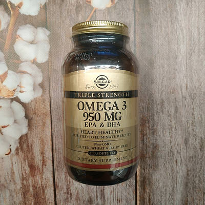Omega 3 950 mg solgar | Сравнить цены и купить на Prom.ua