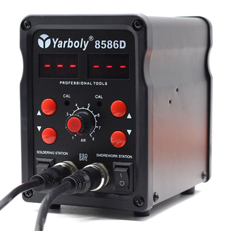 Паяльна станція Yarboly 8586D 700W 2 дисплеї, залізний корпус, знімний ...