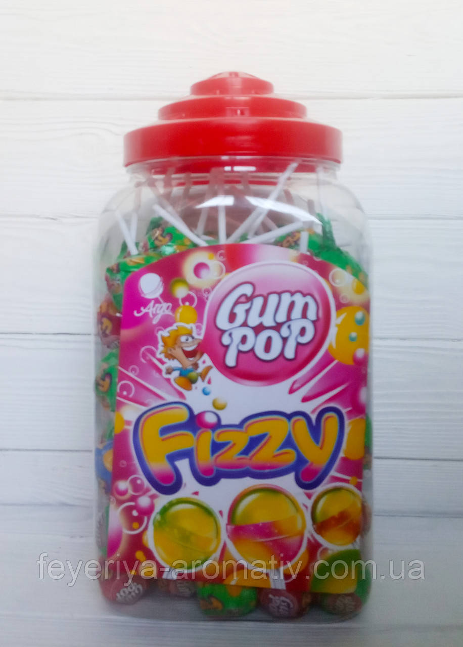 Леденец на палочке Чупа-чупс с жвачкой Gum Pop fizzy 100 шт (Польша ...