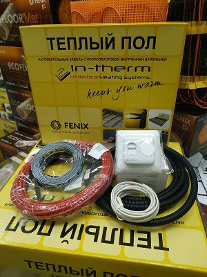 Купить 1м2 Теплый пол (0.8 -1 м2) IN-THERM ECO 170W Fenix кабель 8м, цена 2060 ₴ — Prom.ua (ID ...