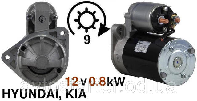 Втягивающее реле на стартер HYUNDAI Atos, Getz, i10, KIA Picanto, Civic ...