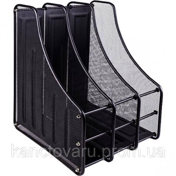 Лоток для Бумаг Металлический Сетчатый на 3 Отделения, Вертикальный ...