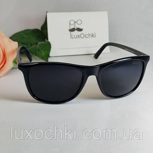 Стильные Мужские Солнцезащитные Очки Gucci на Узкое Лицо в Глянцевой ...