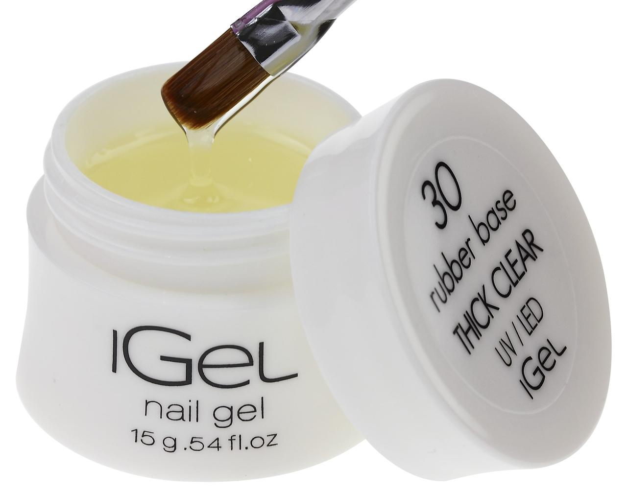 Купить Каучуковая база iGel Rubber Base Thick Clear №30 15 гр, цена 75 ...