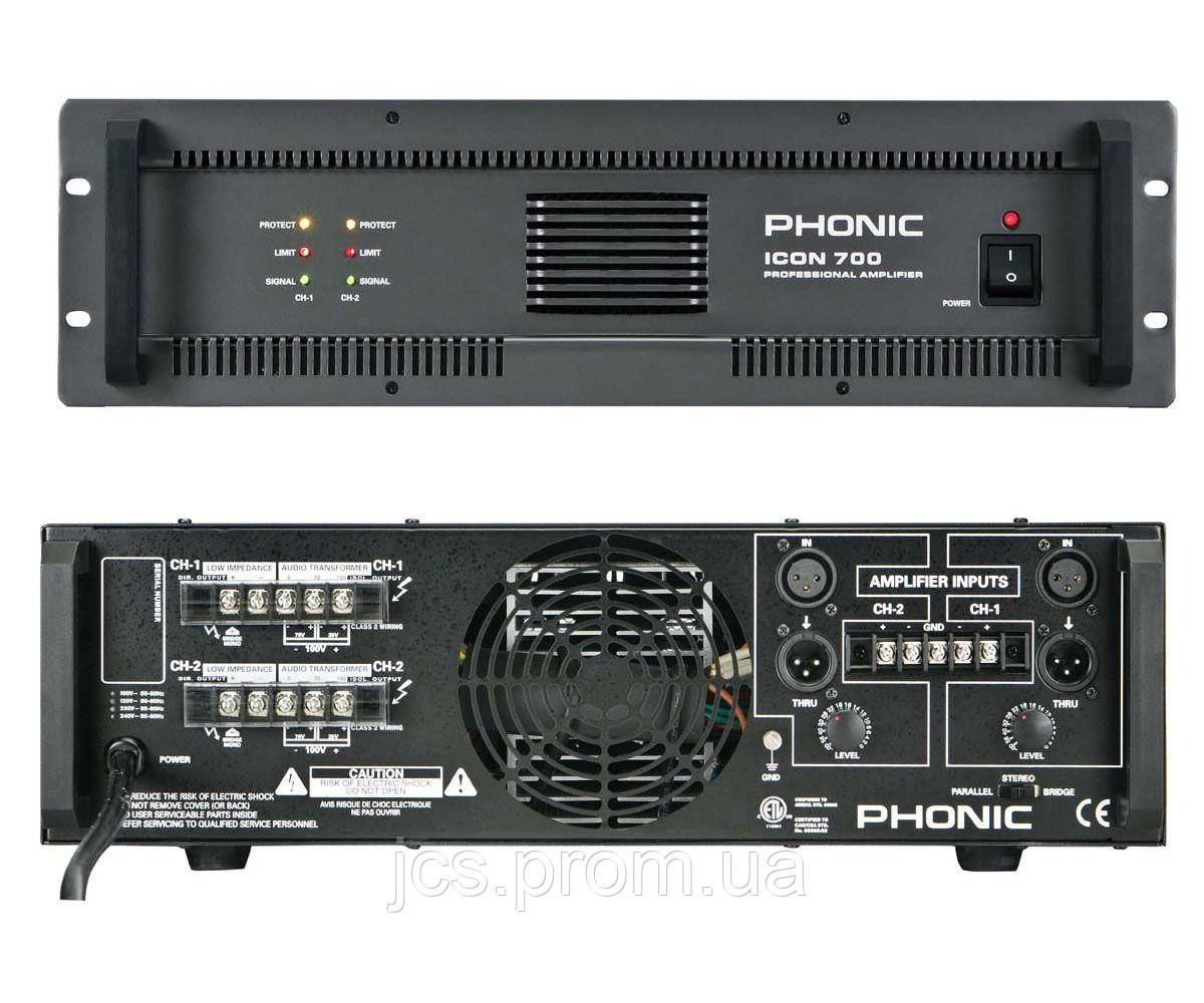 Купить Усилитель Phonic ICON 700, цена 26208 ₴ — Prom.ua (ID#1352307262)