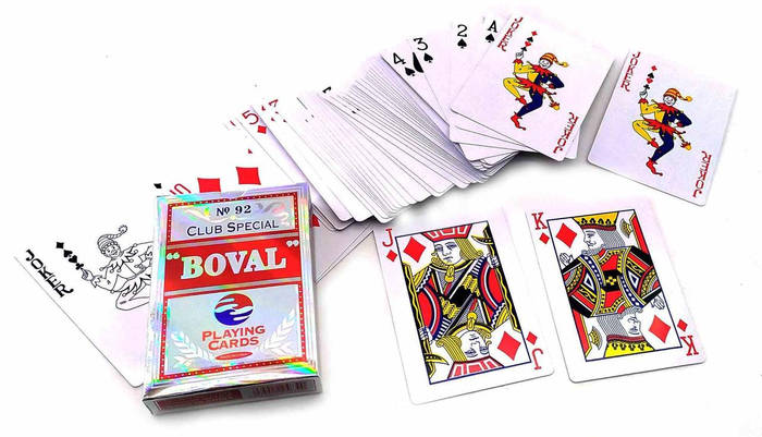Карти гральні "Boval" (54 карти)(пластикове покриття), ціна 26.40 грн ...
