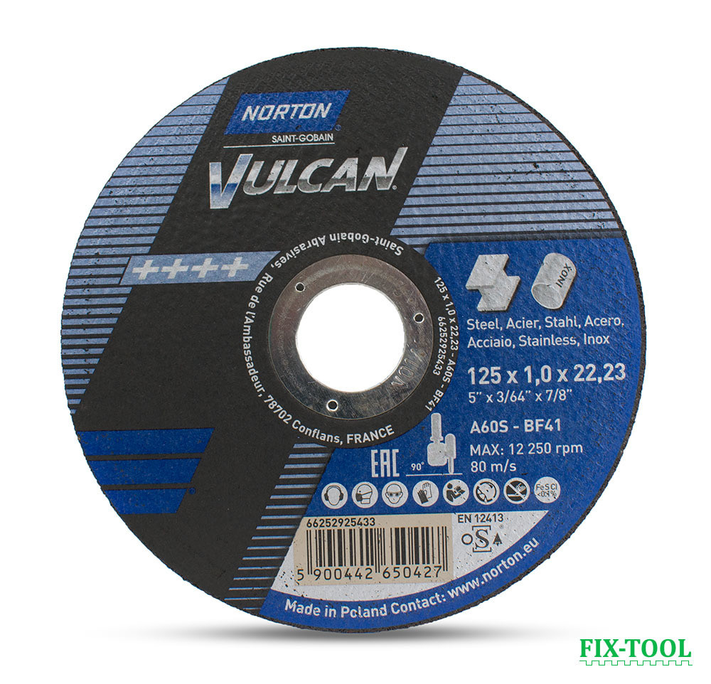 Купить Відрізний круг Norton Vulcan 125х1,0х22,23, цена 20 грн — Prom ...