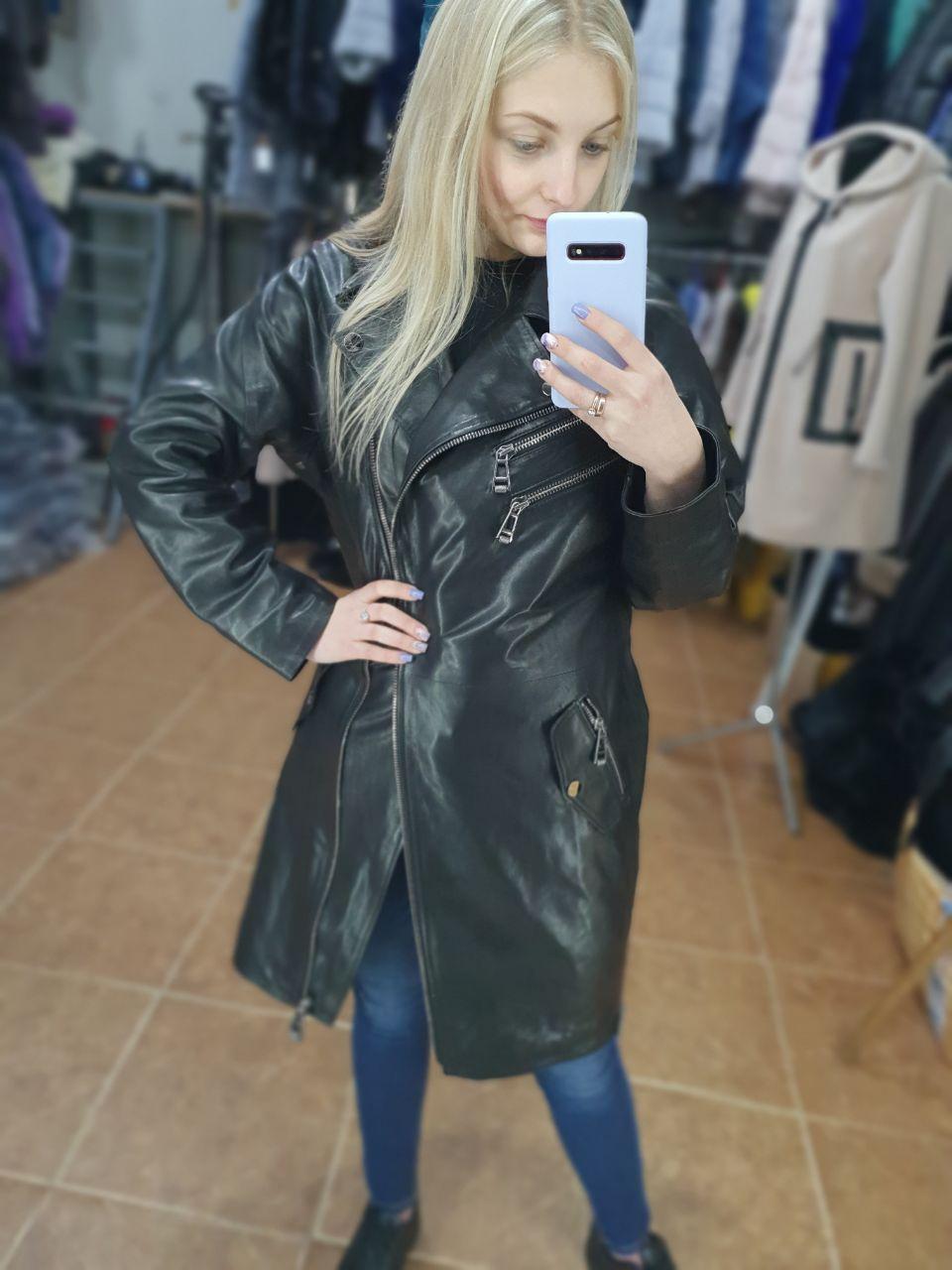 Кожаный Плащ Тренч Женский Из Натуральной Кожи — Купить Недорого на ...