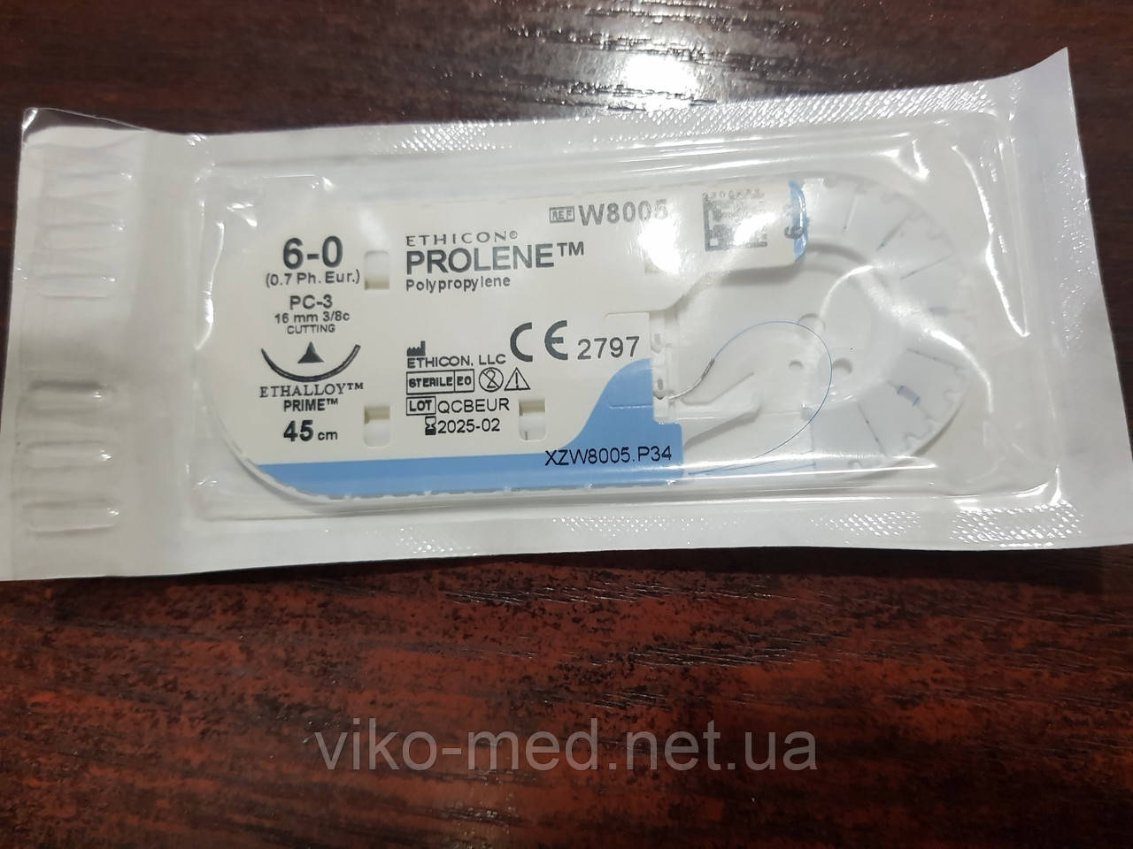 Пролен(PROLENE) 6/0 режущая игла 11 мм нить 45см: продажа, цена в Киеве ...
