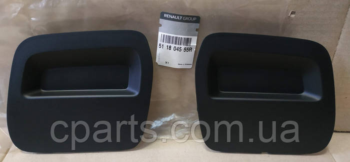 Комплект заглушок буксирувального гака передні (чорні) Renault Duster 2 ...