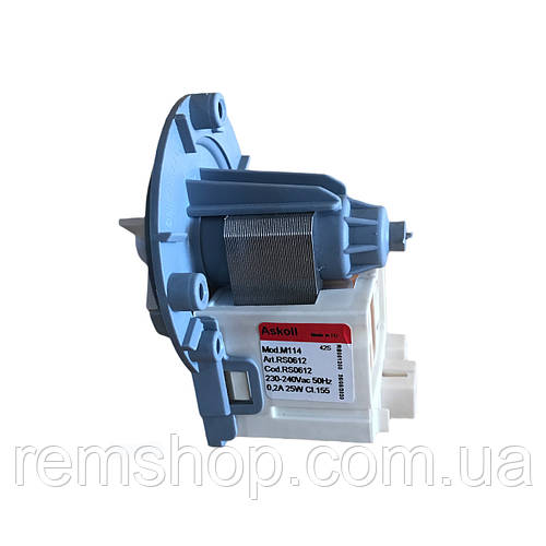 Насос Askol M108, 25W, (конт.сзади; на 3 самор.), для стиральной машины ...