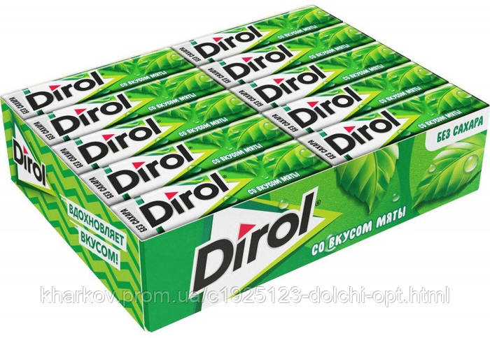 Жевательная резинка Dirol ( Дирол ) классическая мята ( 30 ), цена 12. ...