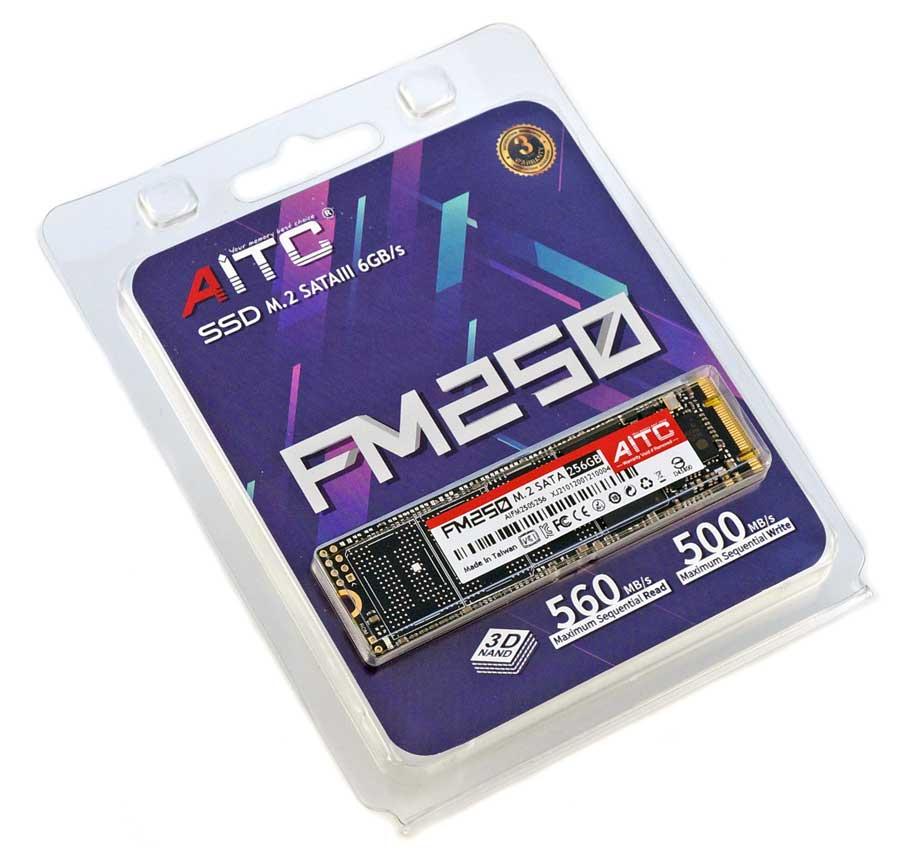 SSD M.2 накопитель 256Gb - 2280 ССД диск M+B Key AITC FM250 для ...
