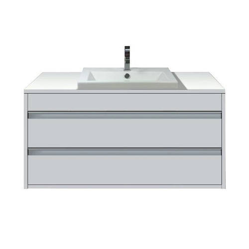 KETHO шафа під умивальник підвісний 100*49,6 см (колір білий матовий ...