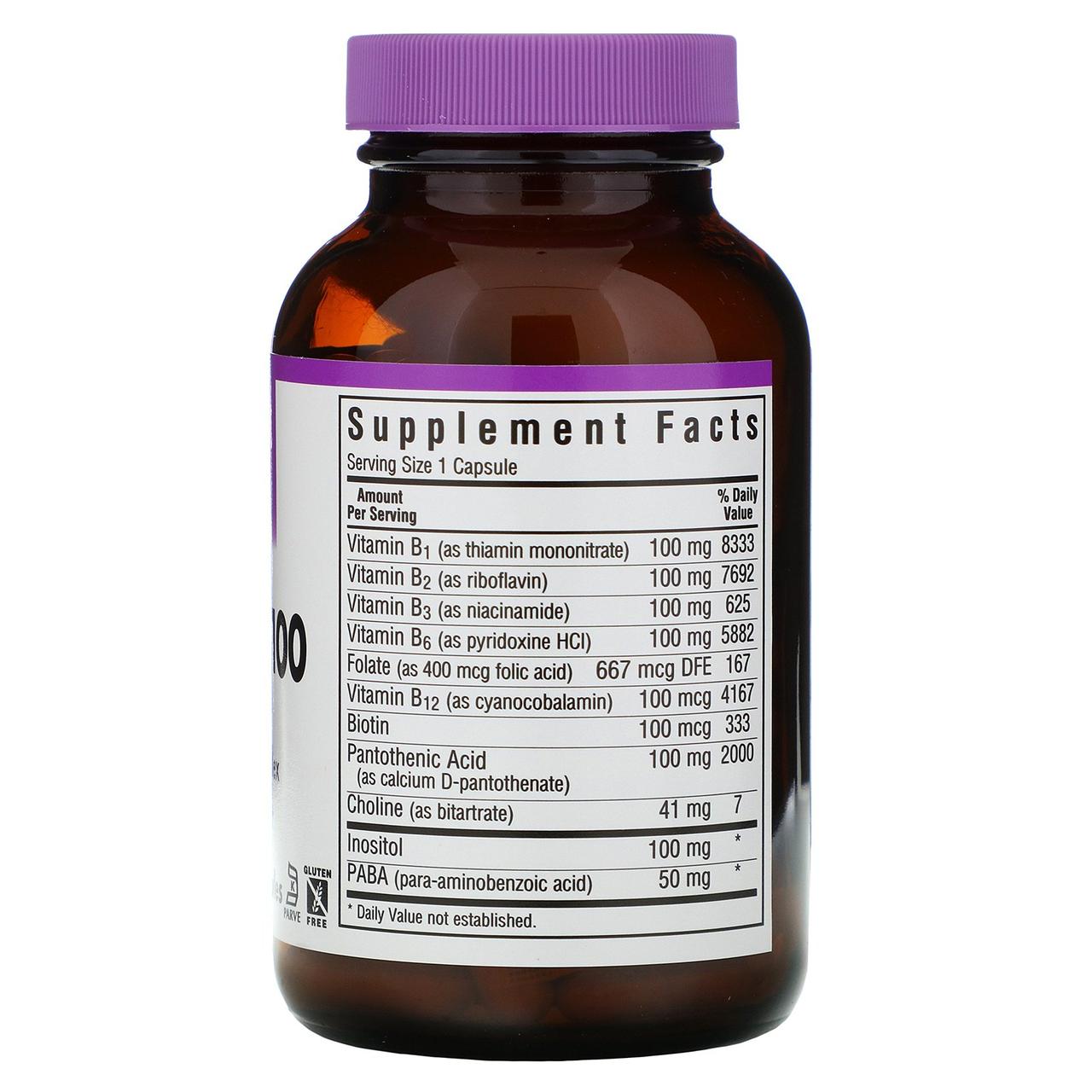 Купить Витамин В-100 (комплекс), Bluebonnet Nutrition, 100 в Киеве ...