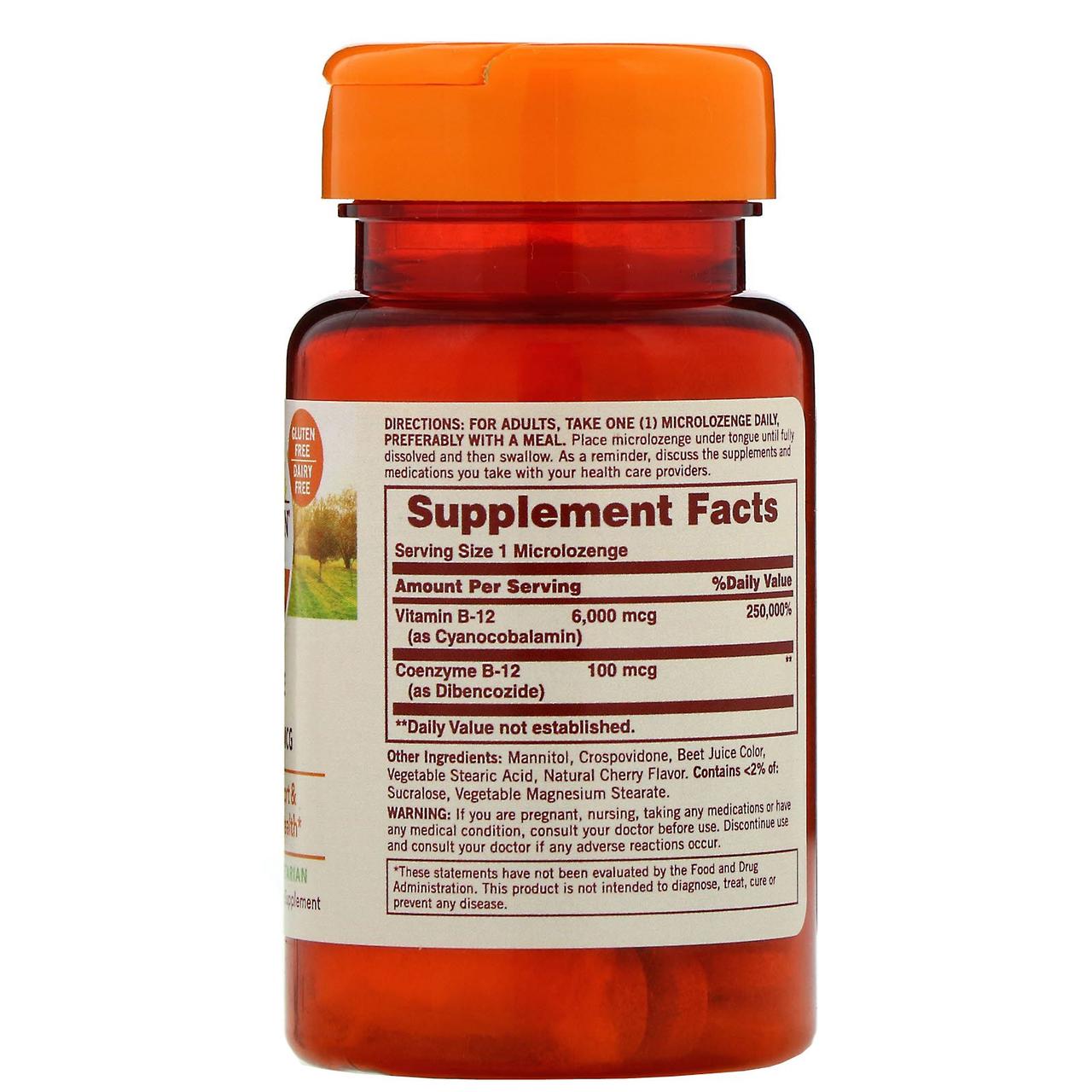 Вітамін В12, Rexall Sundown Naturals, 6000 мкг,60 табл. (ID#357520785 ...