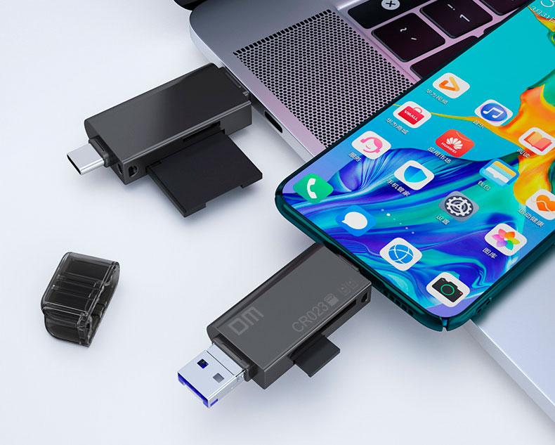 Картридер Usb Type C переходник микро СД на ЮСБ Lightning для