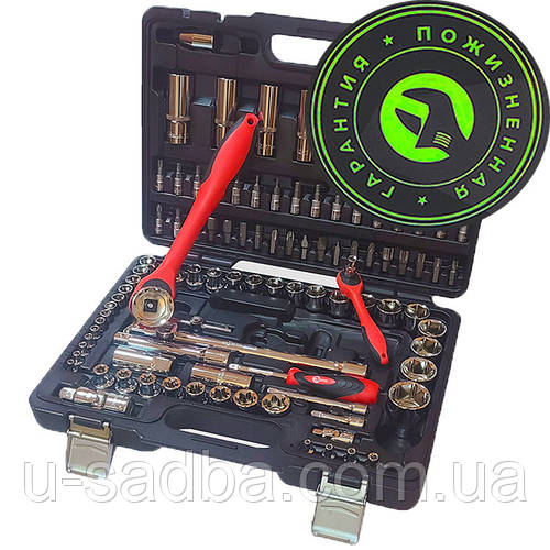 Набір інструментів Cr-V 1/2", 1/4", 108 од. INTERTOOL ET-6108 (ID#946635362), ціна: 2598 ...