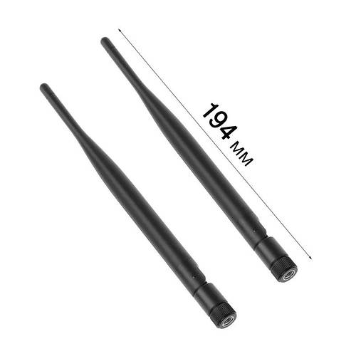 2шт WiFi антенна 6dBi 2.4GHz 5GHz Dual Band RP SMA Male 802.11 a/b/g/n/ac - для роутеров ...