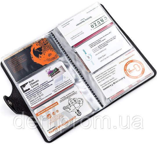 Визитница большая Shvigel 13905 кожаная Черная, Черный, цена 958 грн ...
