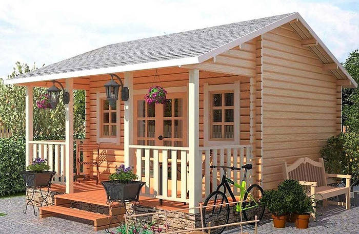 Купить Модульный садовый домик 4,5x5,0м Gartenhäuser-43, цена 14000 ...