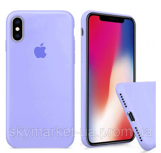 Чохол Silicone Case Full Cover iPhone X/Xs Lilac Cream (ID#1362025077 ...