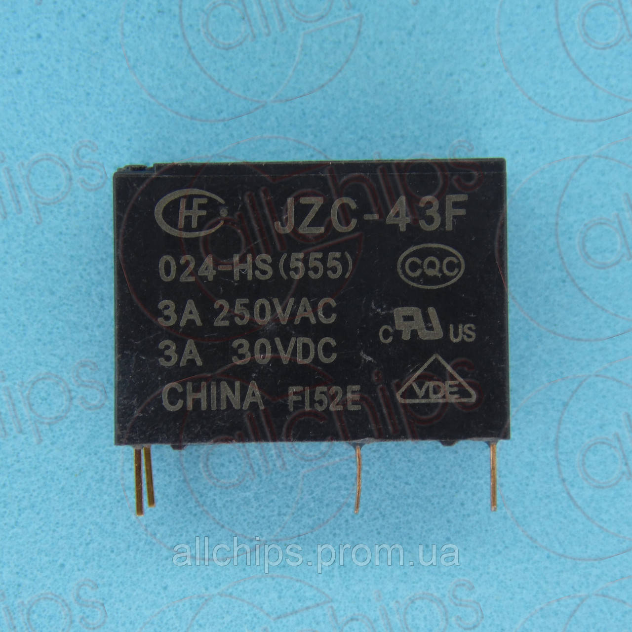 Купити Реле 24В 3А Hongfa JZC-43F-024-HS(555) relay, ціна 83.94 грн ...
