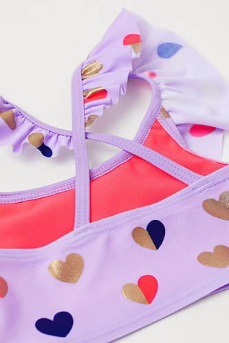 Купальник для дівчинки фіолетовий з сердечками 128 H&M 128 див., 8 років (ID#1249109607), цена ...