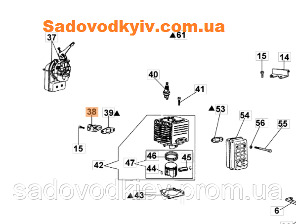 Купить Патрубок карбюратора для мотопомпы Oleo-Mac SA 30 TLA ...