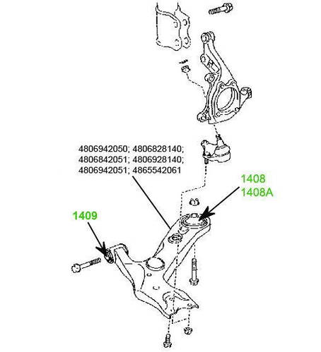 Купить 14-08A Сайлентблок переднего рычага задний усиленный Toyota RAV ...
