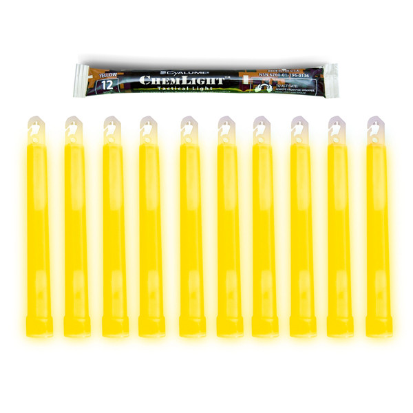 Купить Химический источник света Cyalume ChemLight 6" Yellow 12 часов ...