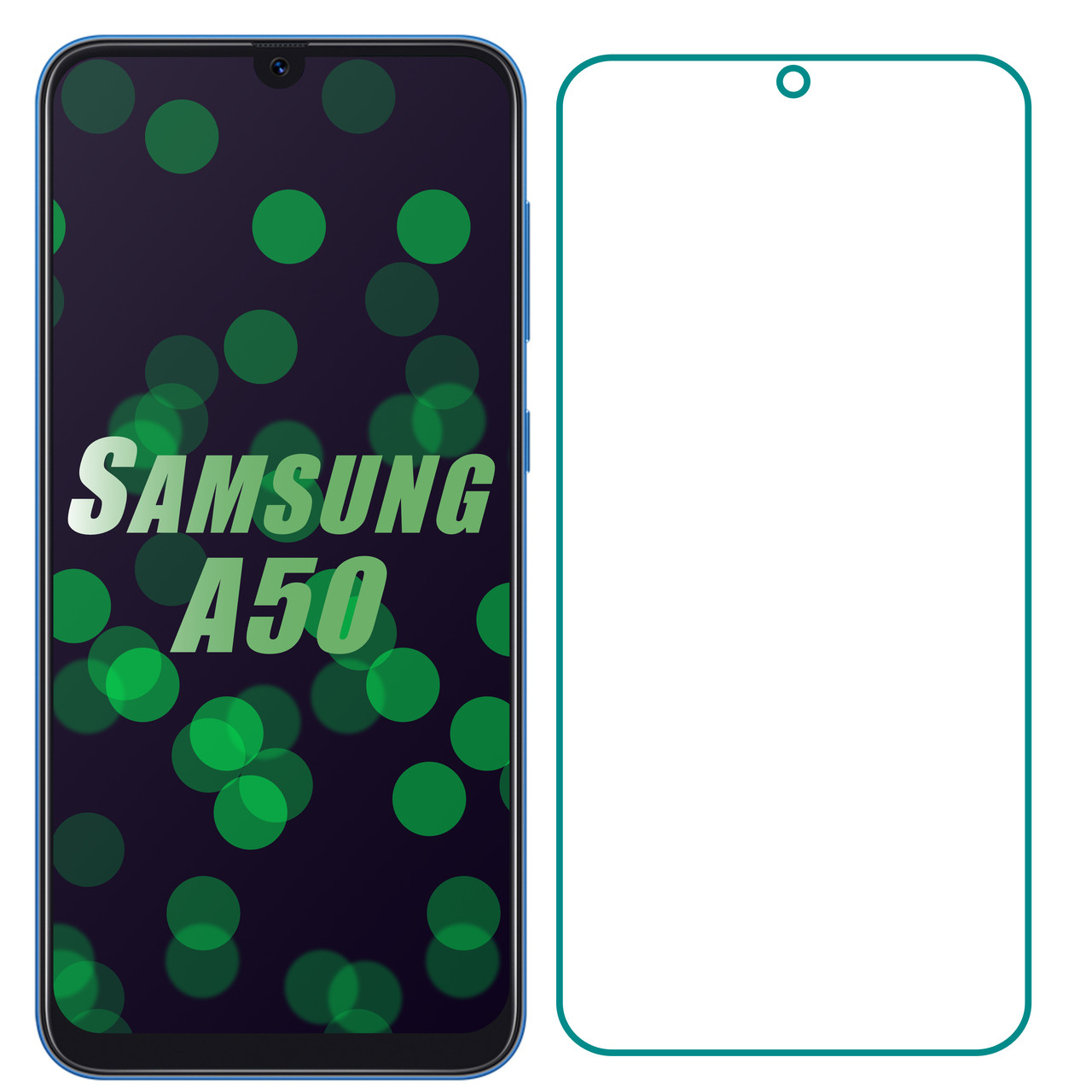 Защитное стекло Samsung Galaxy A50 A505 (Прозрачное 2.5 D 9H) (Самсунг ...