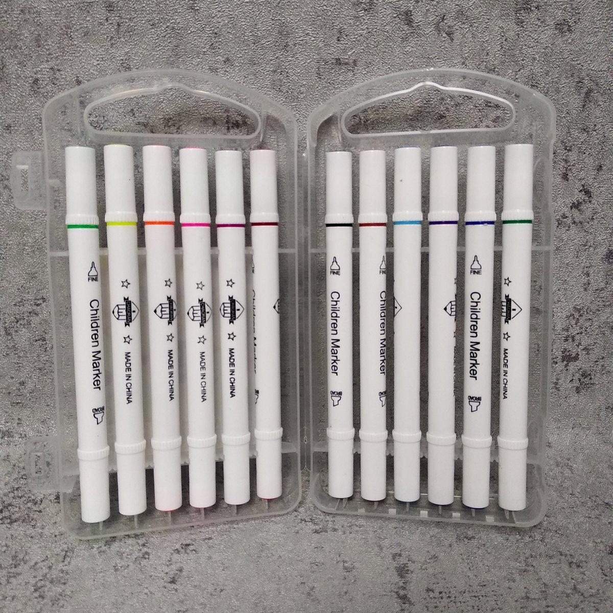 Двосторонній маркер. Різнокольоровий набір з 12 штук "Children Marker ...