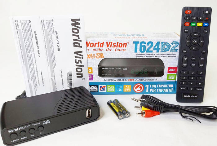 World Vision T624 D2 цифровой эфирный DVB-T2 тюнер (ID#846912096), цена: 315 ₴, купить на Prom.ua