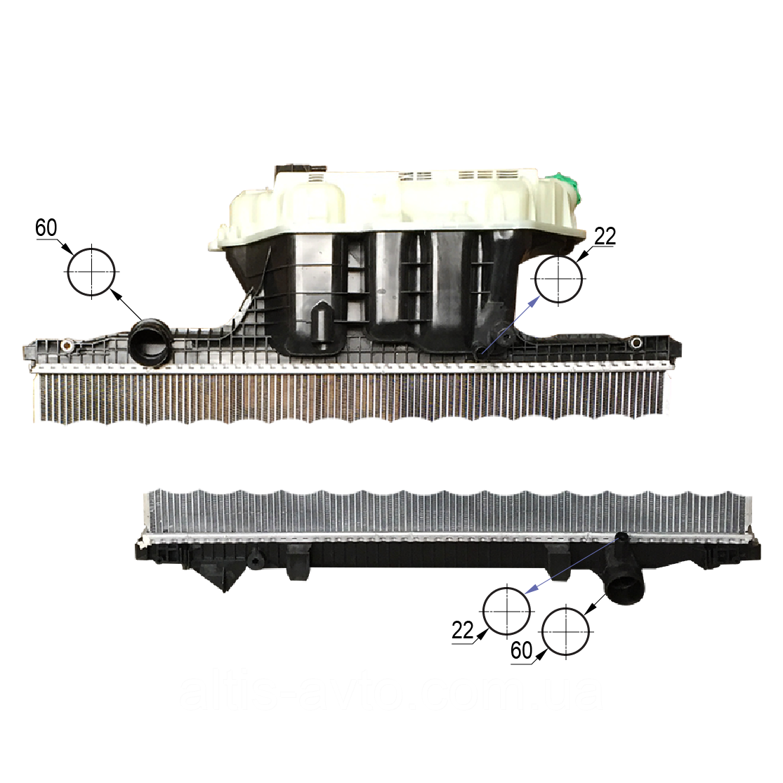 Купить Радиатор MAN TGA, TGS, TGX с бачком D2866, цена 12660 грн — Prom ...