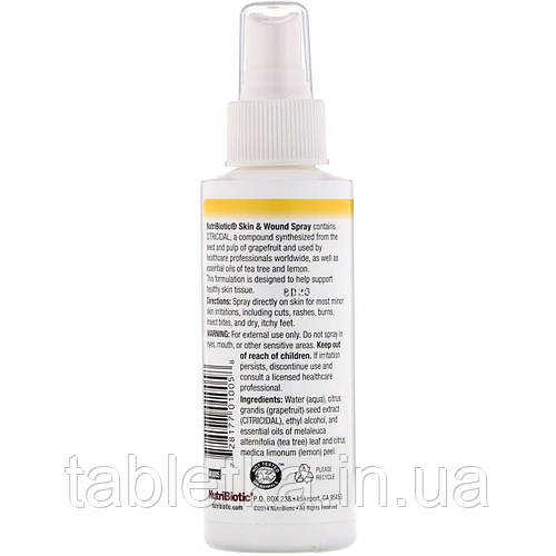 NutriBiotic, спрей для помощи при ранах на коже, с экстрактом семян ...