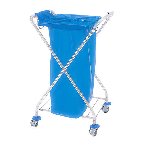 Хромированный Тележка держатель для мусорного пакета 120л с пластиковой ...