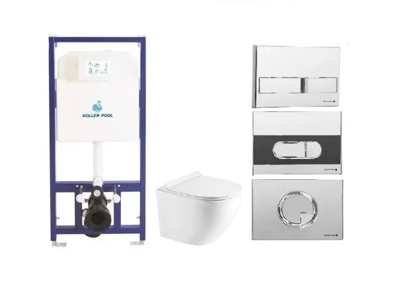 Комплект Koller Pool інсталяція з підвісним безободковим унітазом Qtap ...