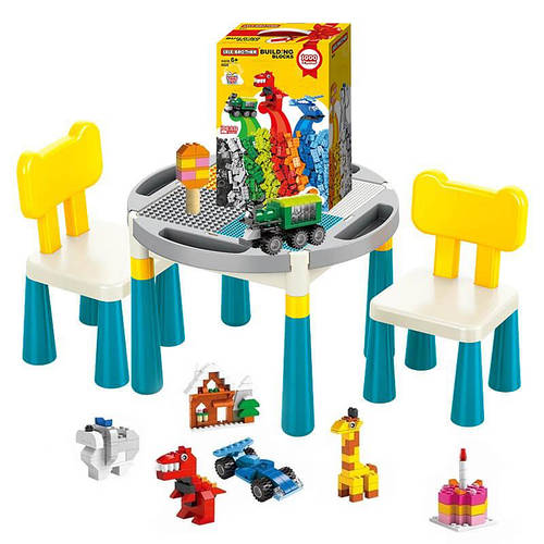 Стіл для Lego + 2 стільця і конструктор 1000 деталей, ціна 3078 грн ...