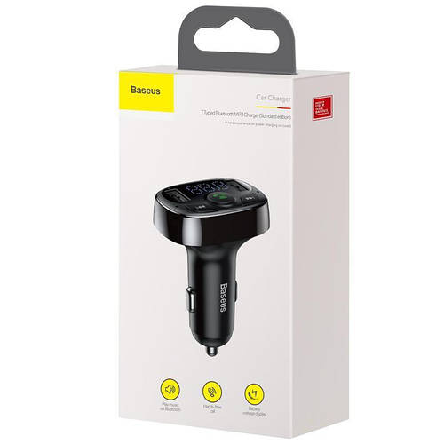 Купить FM-Трансмиттер Модулятор Baseus T-Typed Bluetooth MP3 Charger CCTM-B01 Black, цена 699 ...