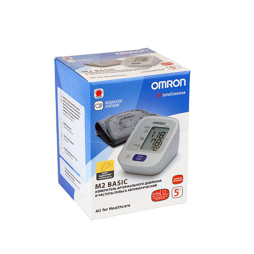 Omron M2 Basic (HEM-7121-ARU) автоматический тонометр на плечо с адаптером гарантия 5 лет, цена ...