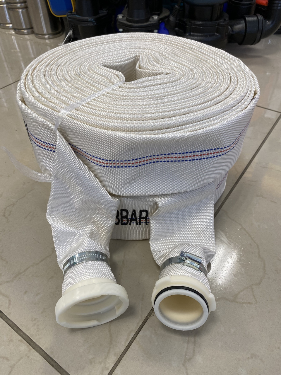 Шланг для дренажного фекального насоса 50 мм 30м с фитингом (пластик ...