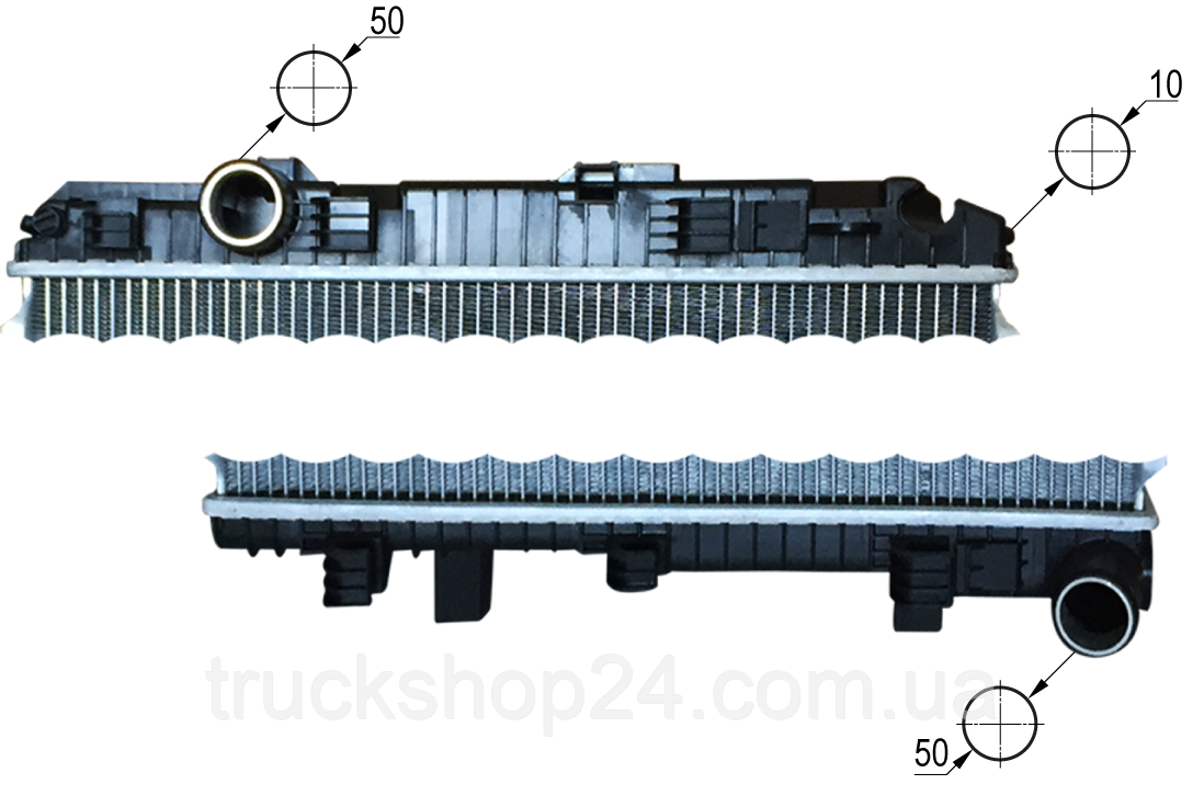 Радіатор двигуна без рами MERCEDES ATEGO/ ATEGO 2 9705000503 9705000403 ...